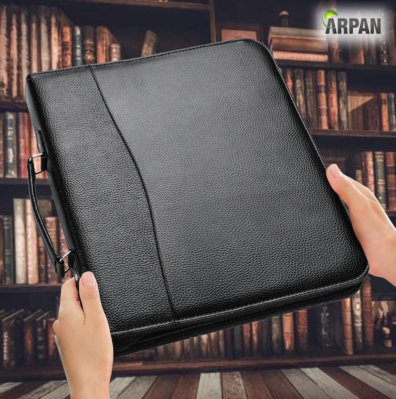 Personalised Text A4 Zipped Conference Folder Executive Portfolio ...