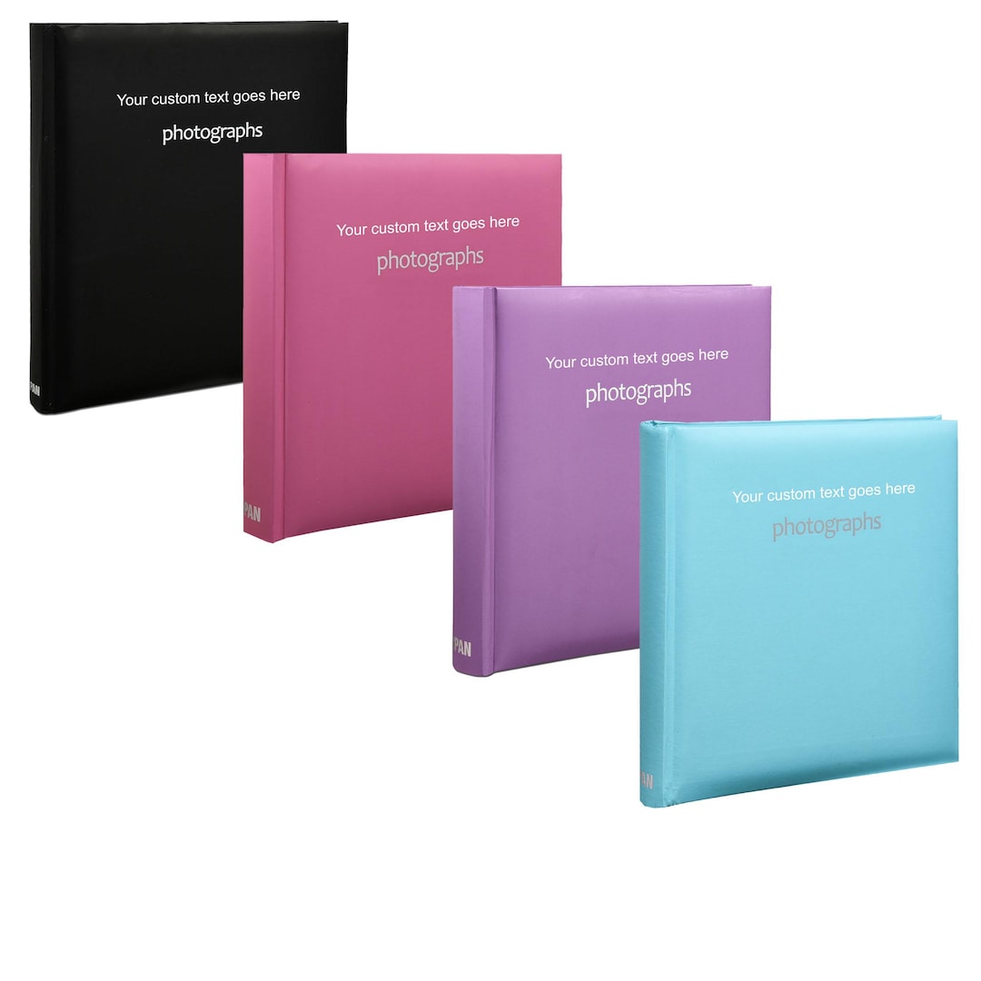 Personalised Text Photo Album Slip in Case Book-bound Album Holds 6x4 ...