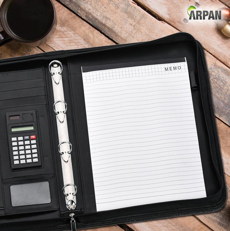 Personalised Text A4 Zipped Conference Folder Executive Portfolio ...