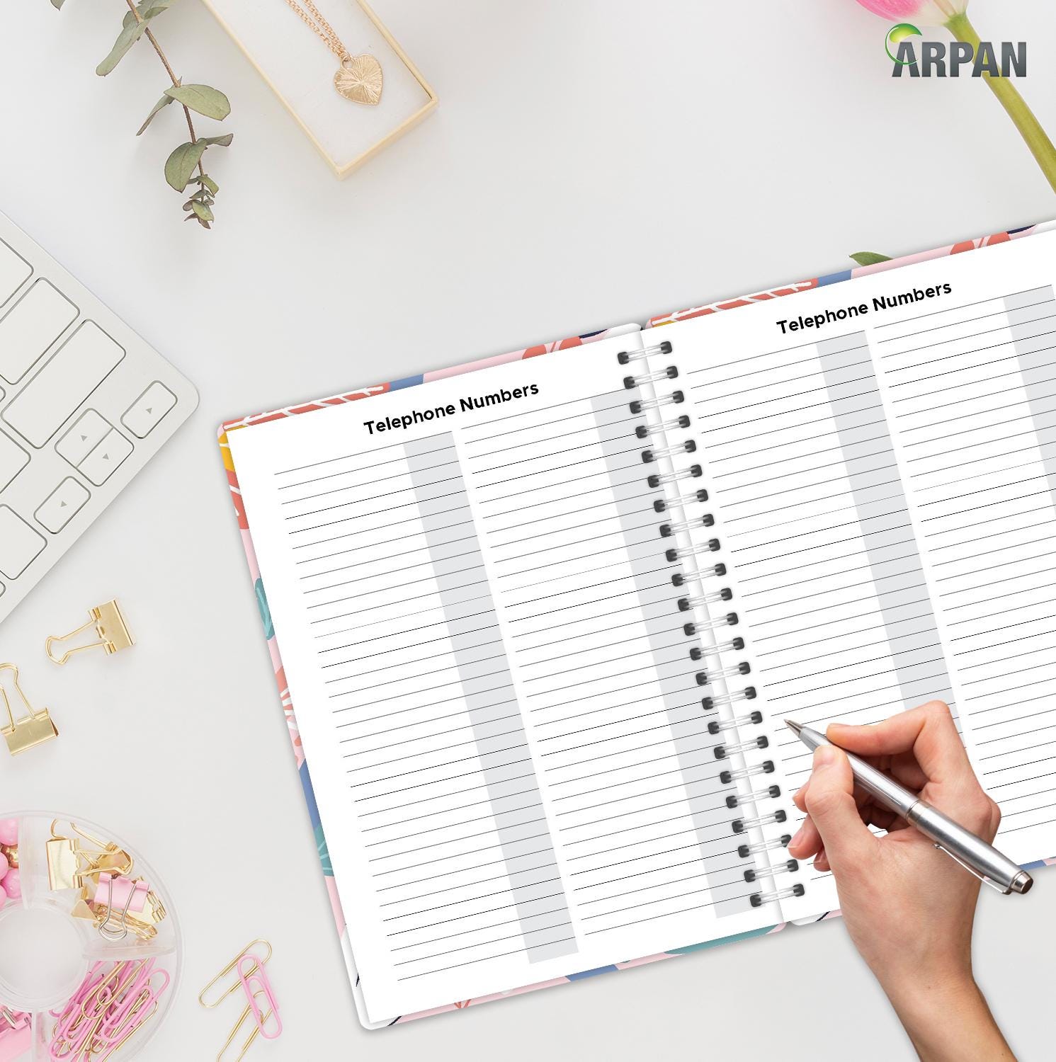 Arpan 2026 Week to View Diary, Stunning Slogan Art A5 Weekly, Monthly ...