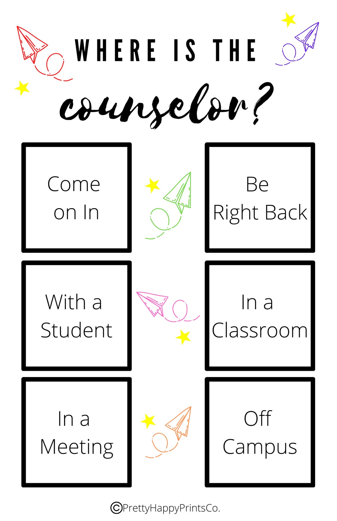 Where is the Counselor Sign/poster - Etsy