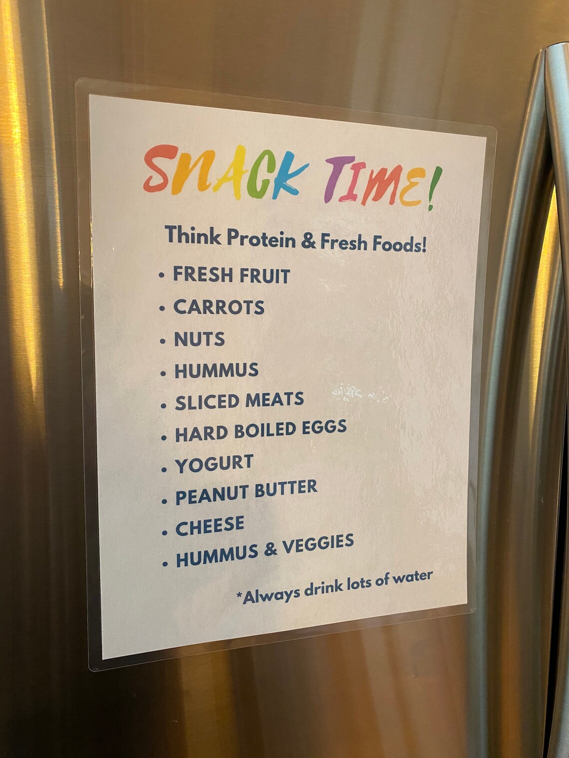 Snack Time Printable for Healthy Reminders - Etsy