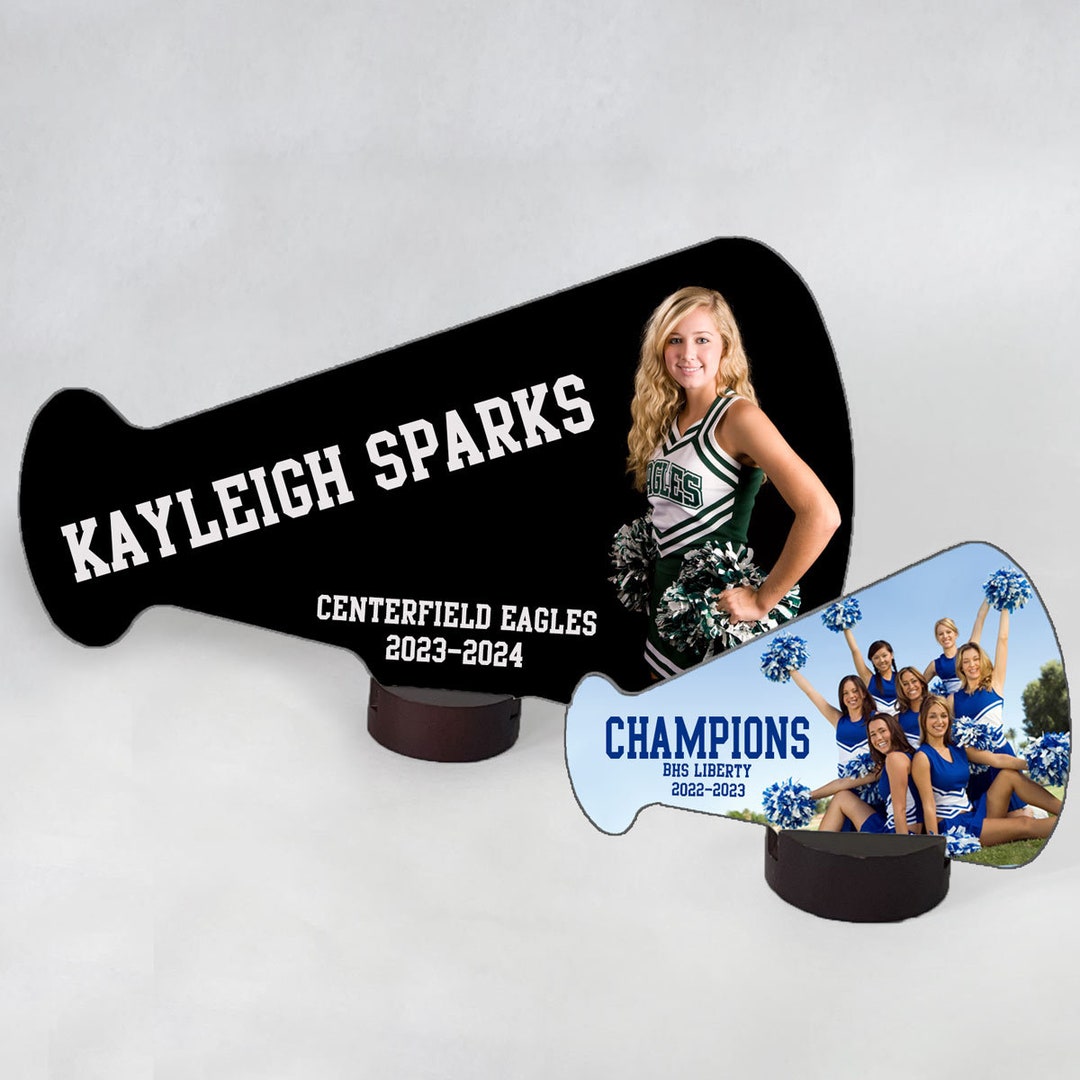 Megaphone Shaped Desk Award Plaque for Cheerleaders, Cheer Coach ...