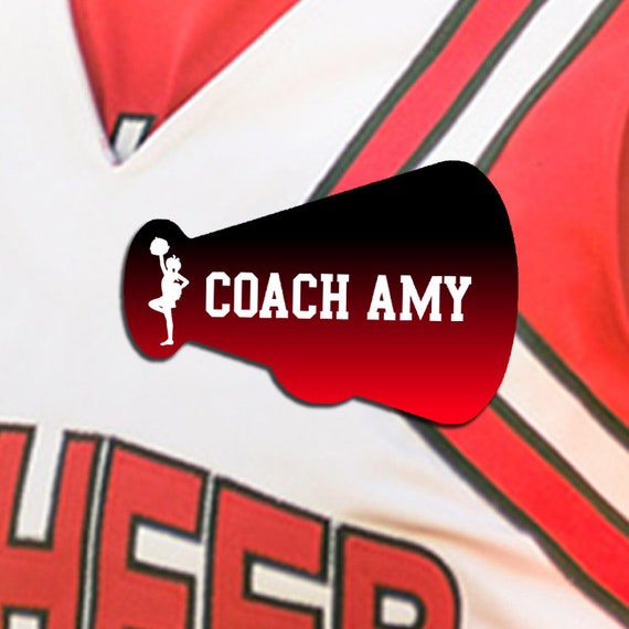 Megaphone Shaped Name Tag for Cheer Coach Boosers and More. - Etsy