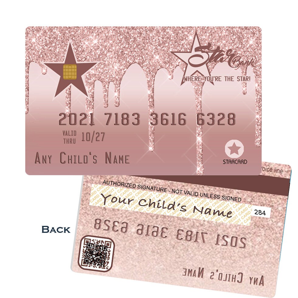 Child's Play Credit Card Fake Credit Cards for Kids - Etsy