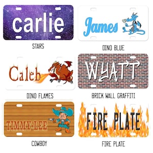 Custom Bicycle License Plates for Boys, Personalized With Any Name. 6 ...