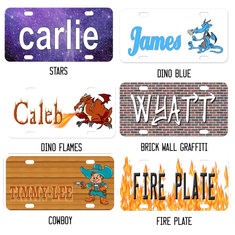 Custom Bicycle License Plates for Boys Personalized With Any - Etsy