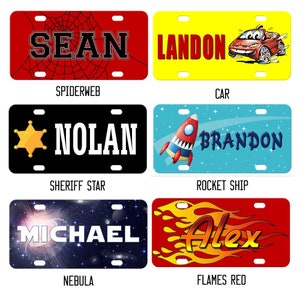 Custom Bicycle License Plates for Boys, Personalized With Any Name. 6 ...