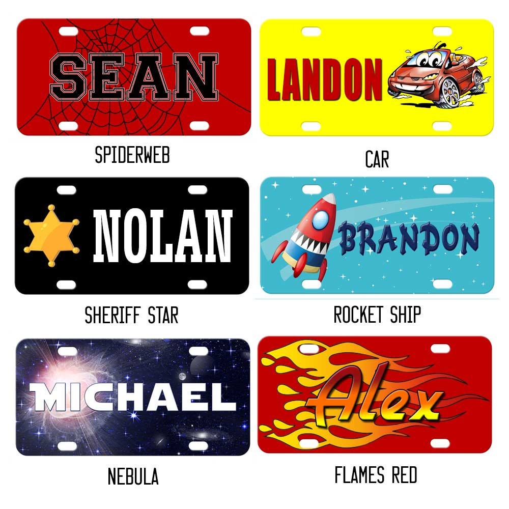 Custom Bicycle License Plates for Boys, Personalized With Any Name. 7 ...