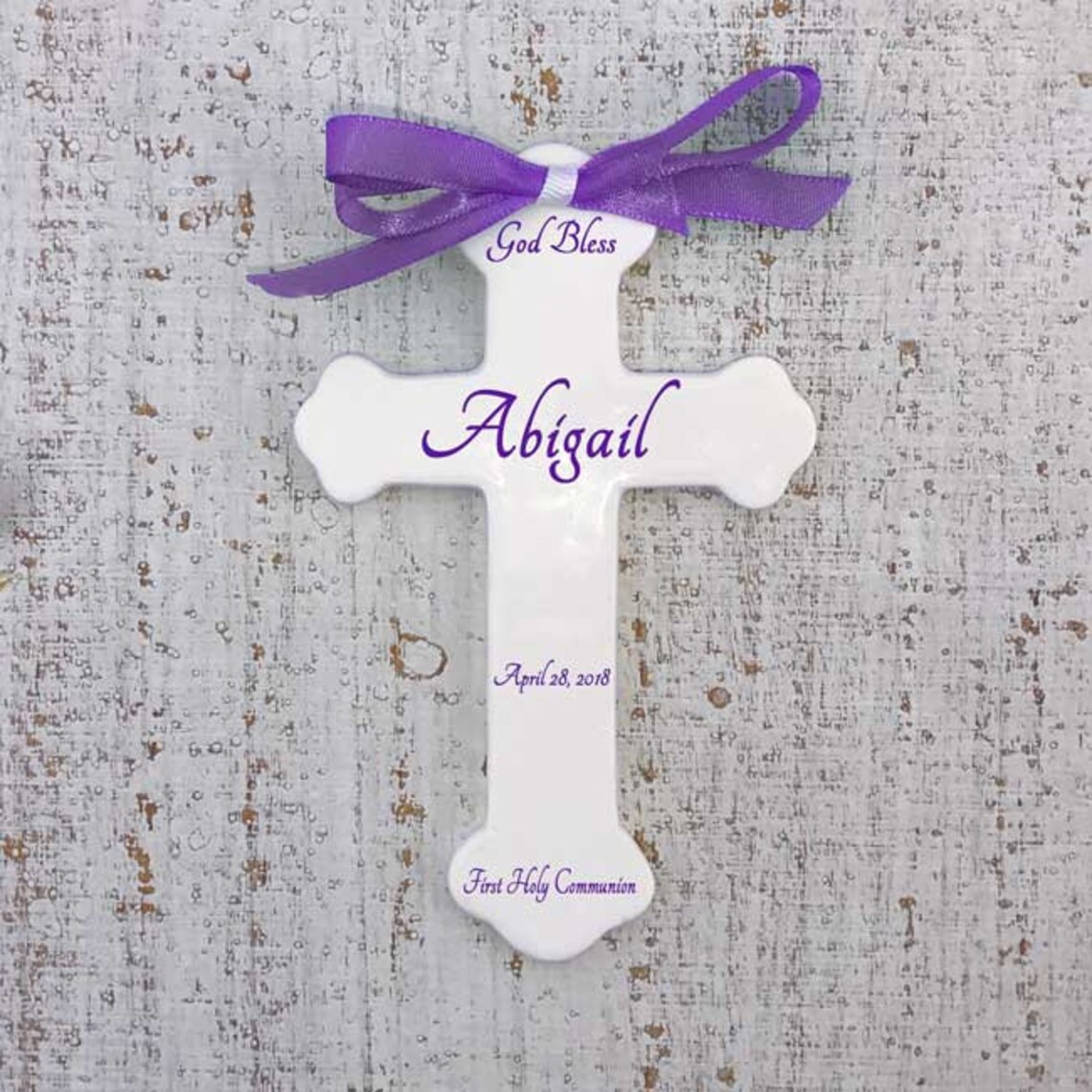 Personalized Ceramic Cross Customize This Christian Cross With - Etsy