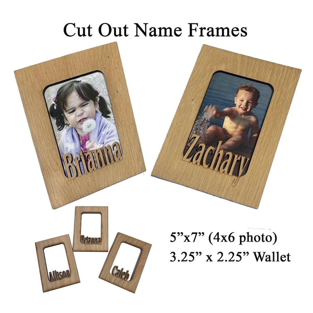 Personalized Cut-out Name Photo Mat – Custom Name Frame – Wall Hanging ...