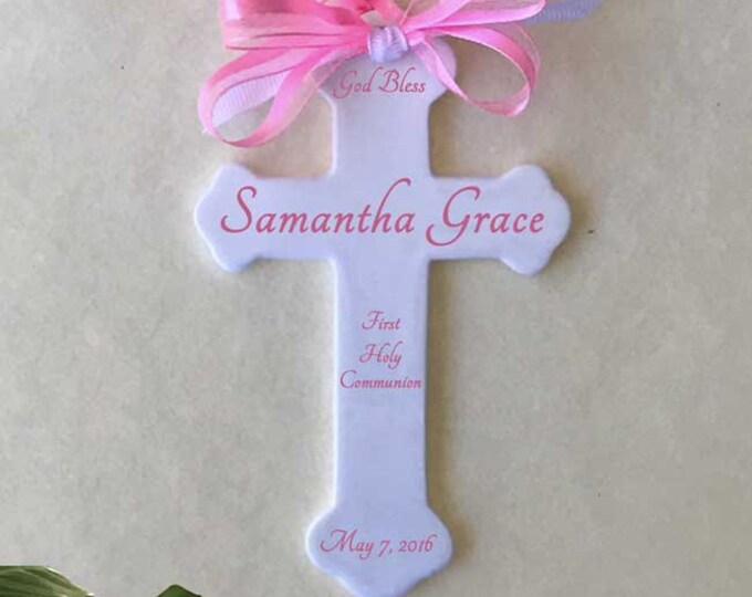 Personalized Ceramic Cross Customize This Christian Cross With - Etsy