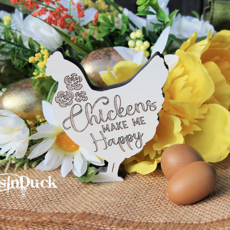 Wooden Chicken Shelf Decor - Etsy