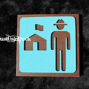 3D Park Ranger Station Symbol, National Park Icon Sign, State Park ...