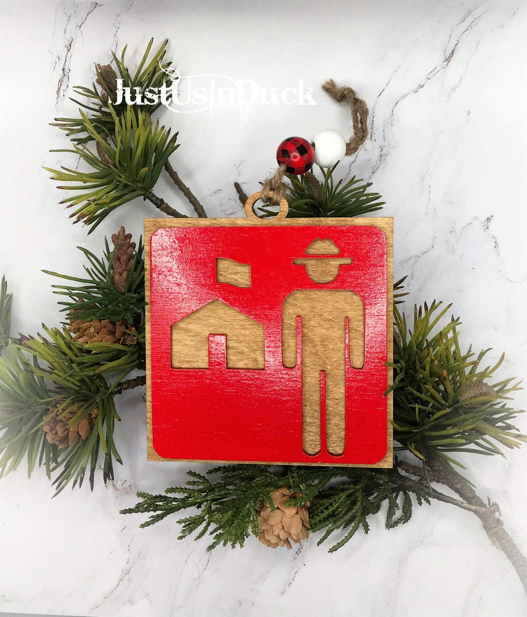 Handcrafted Wooden Park Ranger Christmas Ornament, Rustic Holiday Decor ...