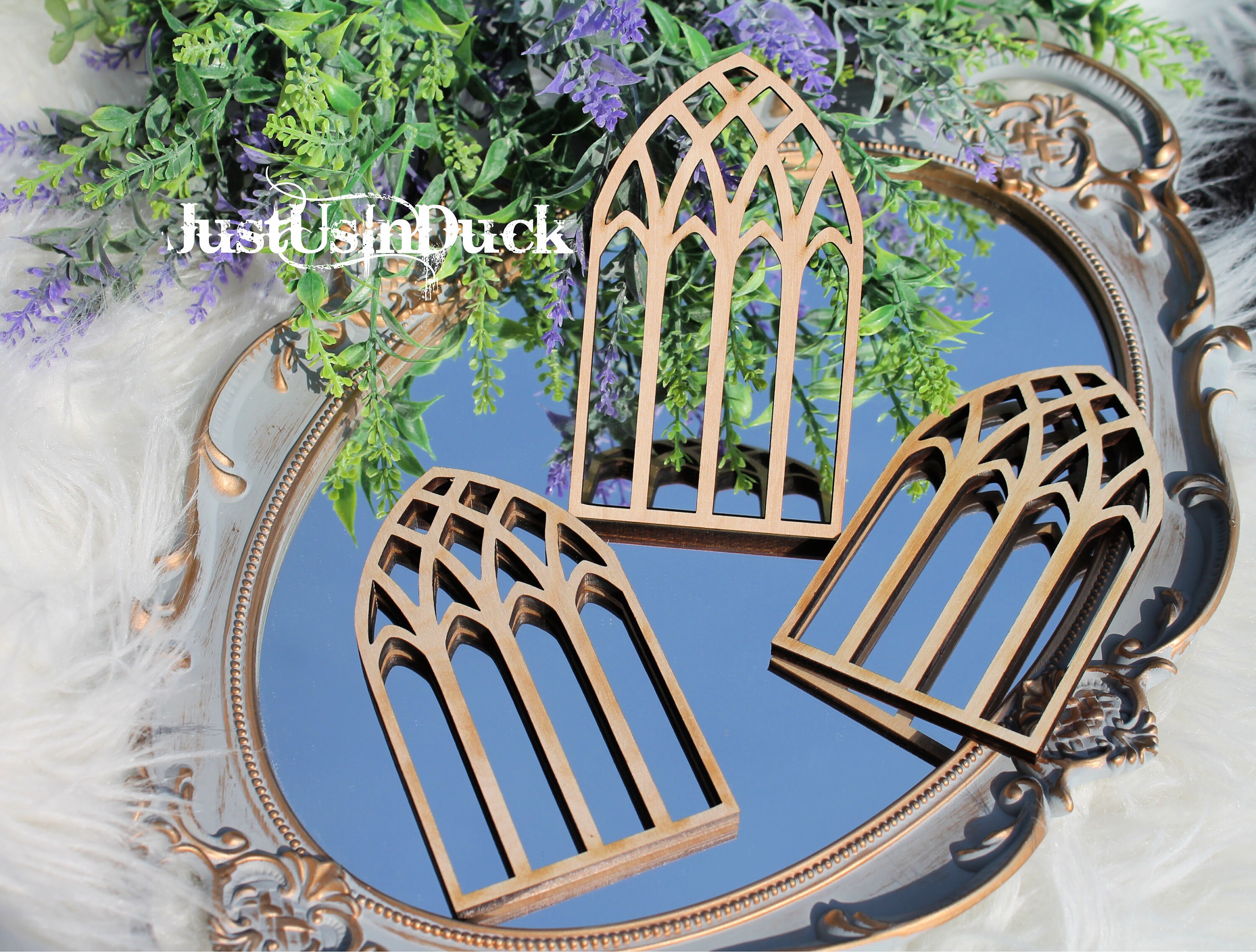 Cathedral Window Tiered Tray Decor Tiered Tray Styling - Etsy