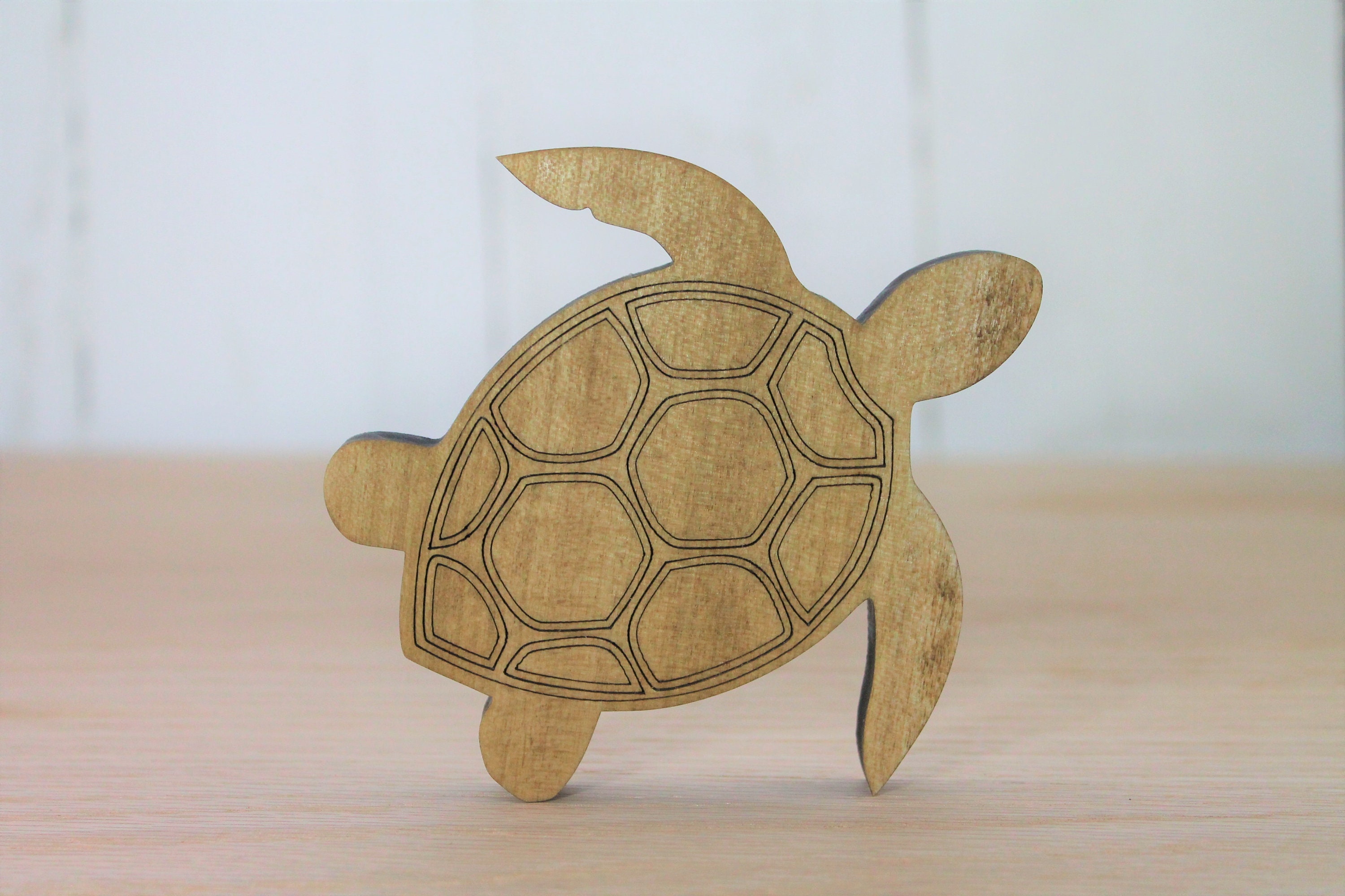 Wood Turtle Cutout Wooden Sea Turtle Tiered Tray Styling - Etsy