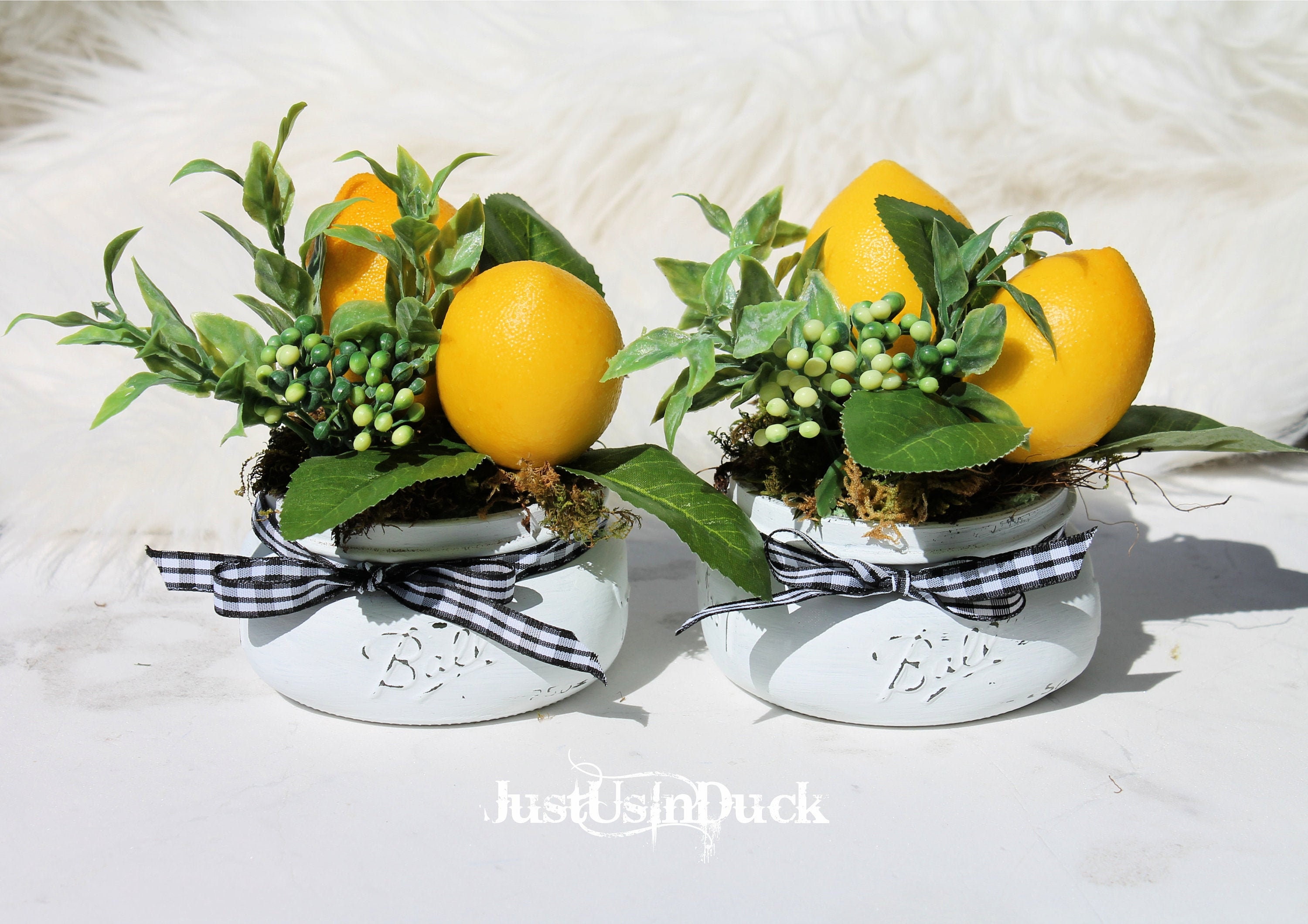Set of Lemon Mason Jar Decor Lemon Tiered Tray Tiered Tray - Etsy