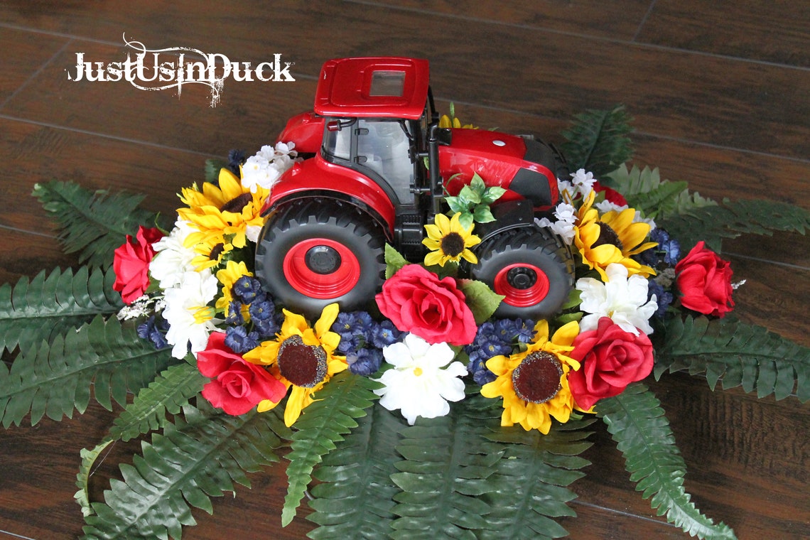 Farmer Cemetery Saddle. Red Tractor Cemetery Saddle Memorial - Etsy