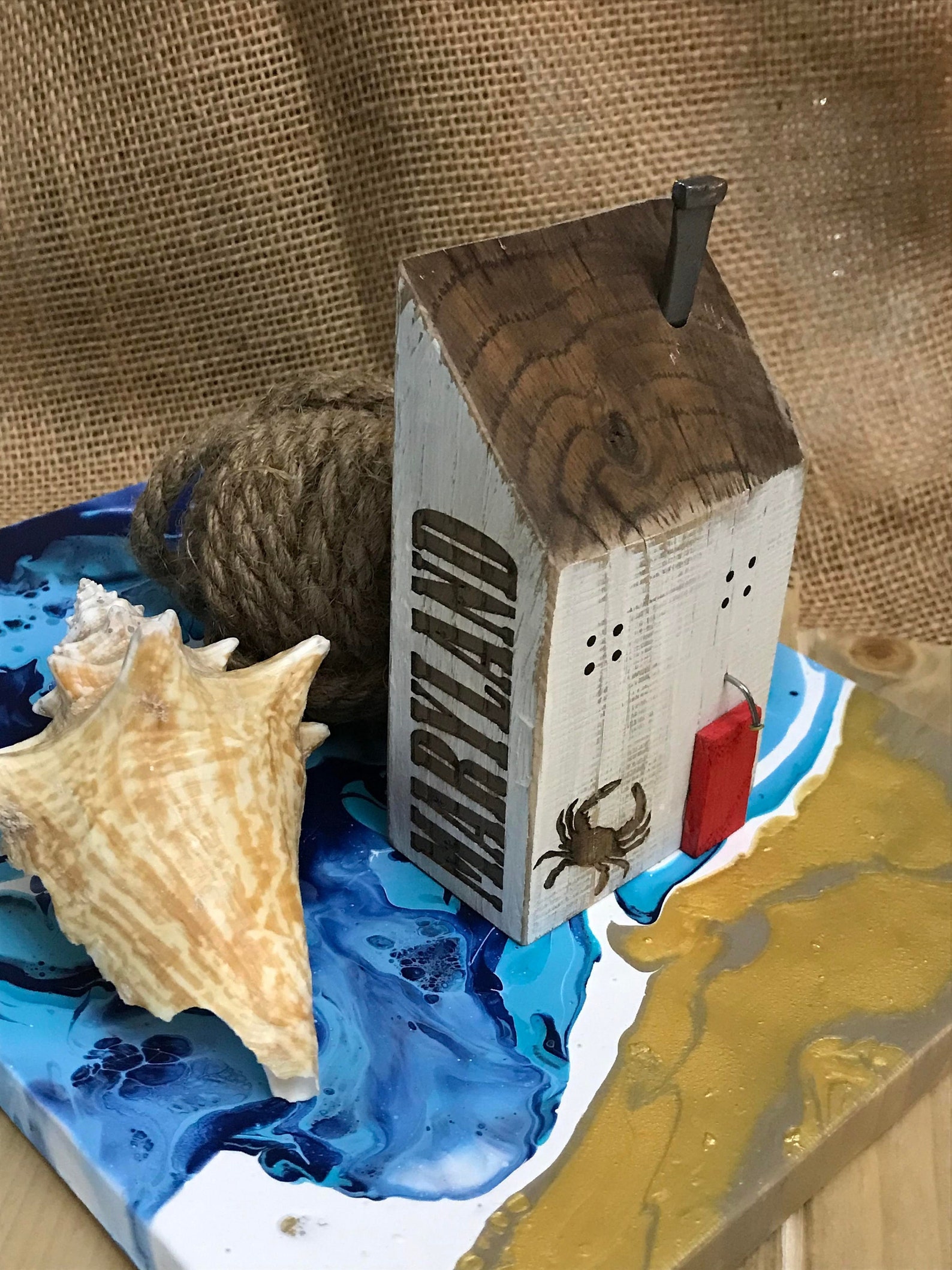 Tiny Wooden House Maryland Crab Shack State Miniature - Etsy