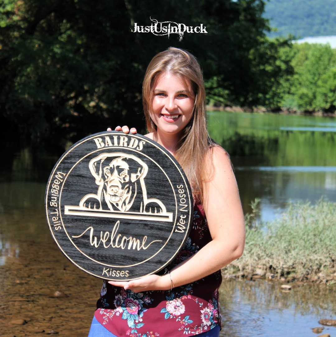 Personalized Dog Wood Sign, Black Labrador, Chocolate, Yellow Lab ...