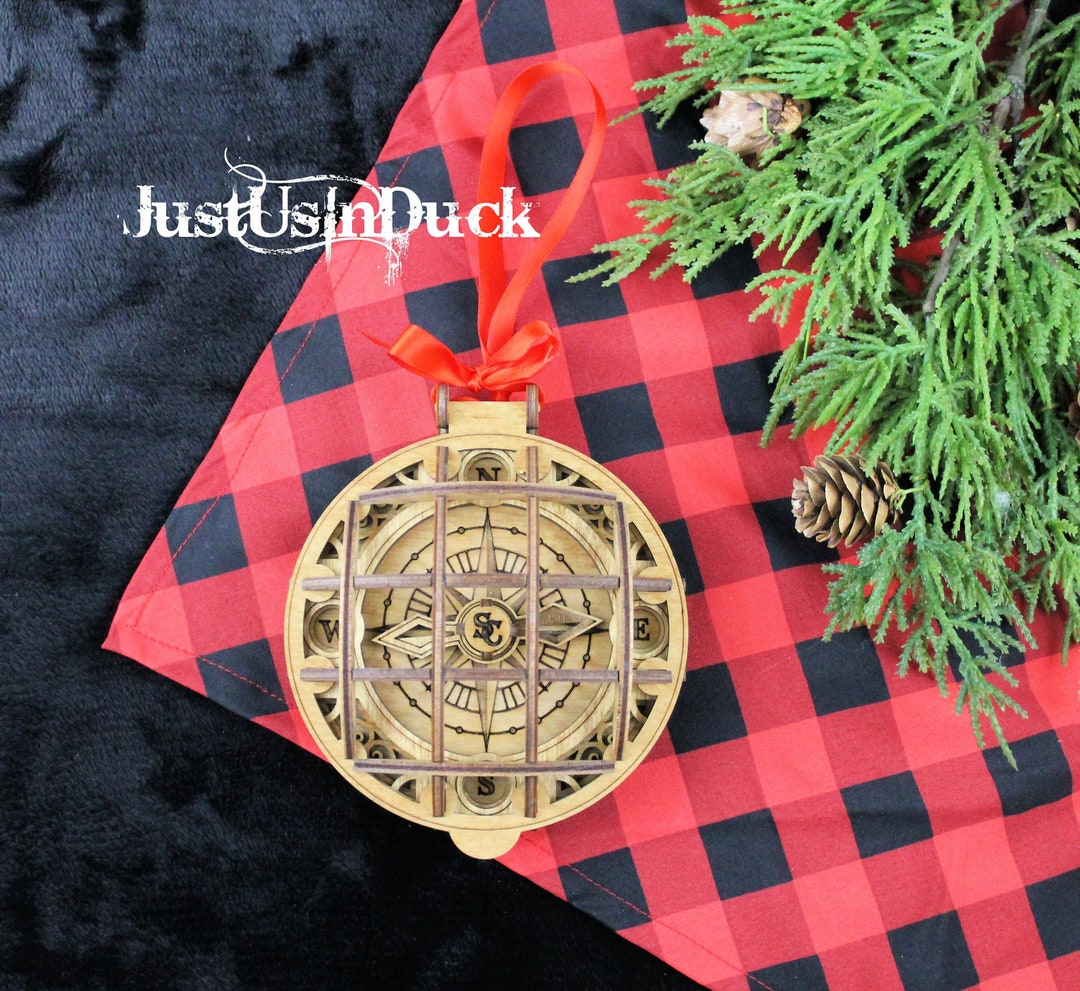 3D Santa Claus Compass Ornament, Interactive QR Code Santa Tracker ...