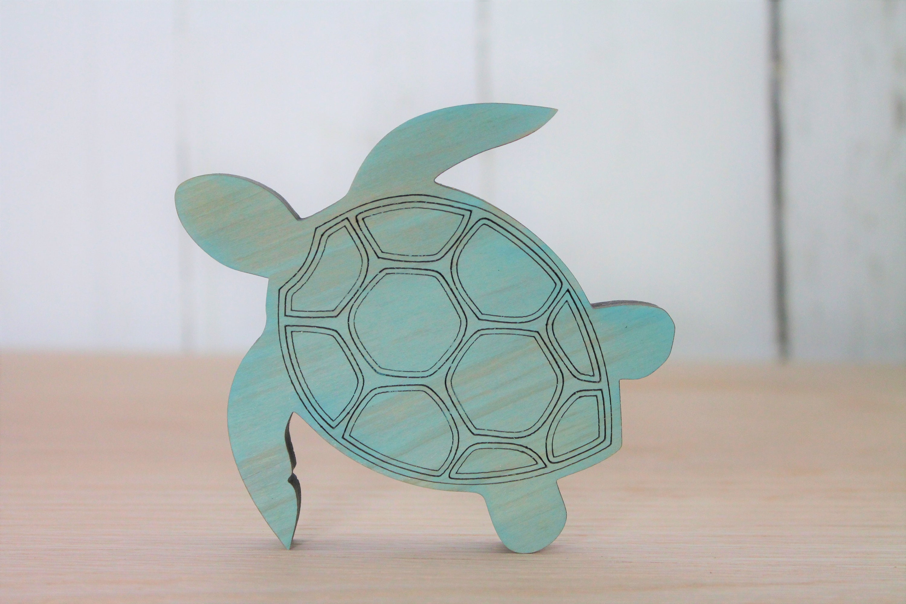 Wood Turtle Cutout Wooden Sea Turtle Tiered Tray Styling - Etsy