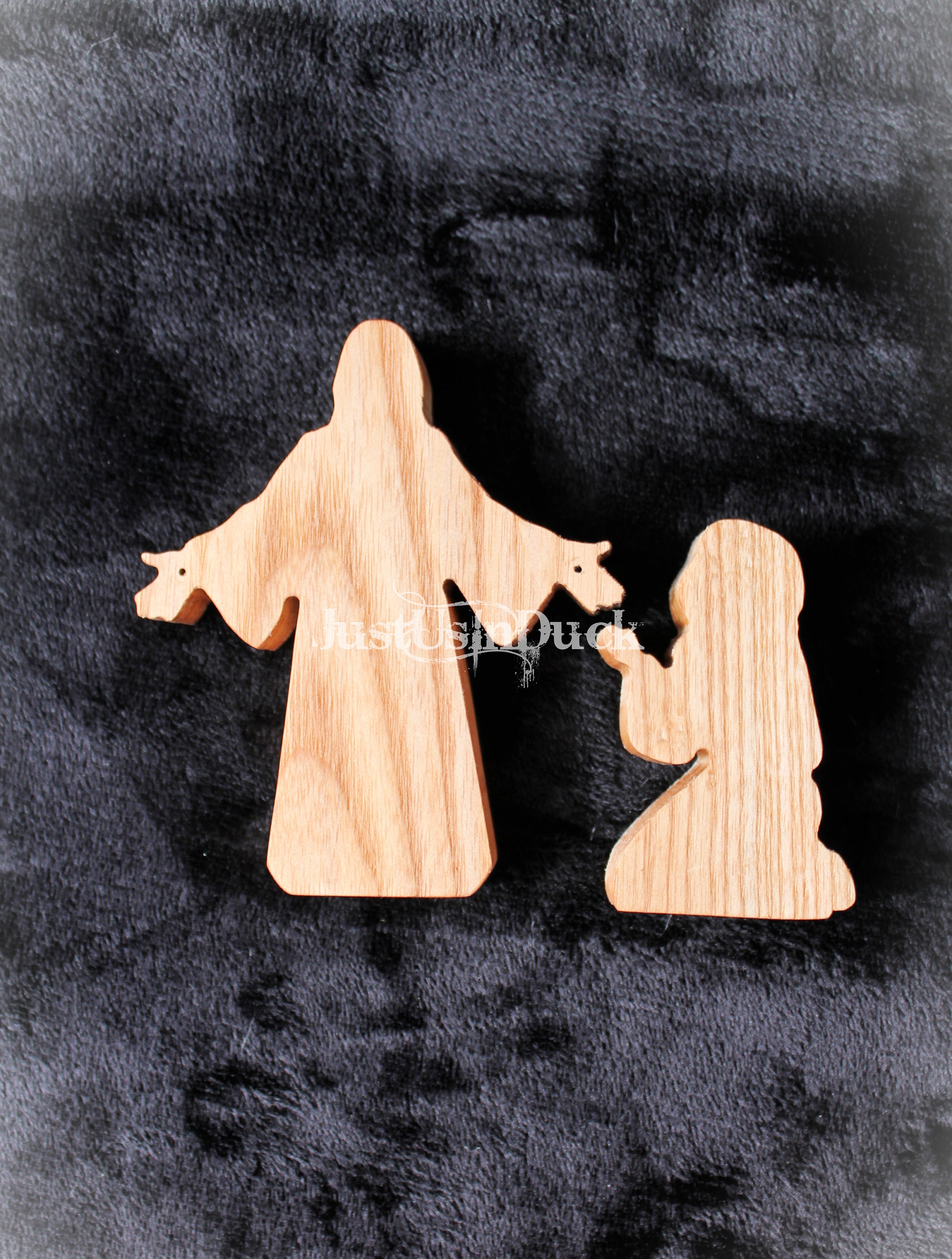 Carved Easter Nativity 11 Piece Wood Natural Oiled Stained | Etsy