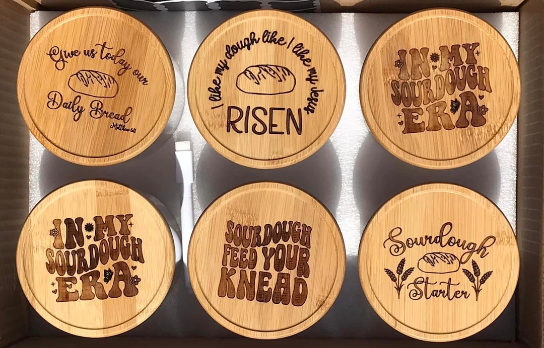 Personalized Sourdough Bread Starter Glass Jar With Laser Engraved ...