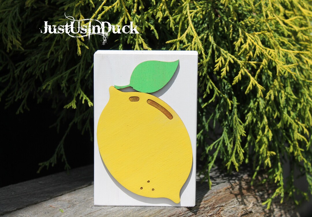 White Lemon Wood Sign, Lemons Sign, Tiered Tray Decor, Tier Tray ...