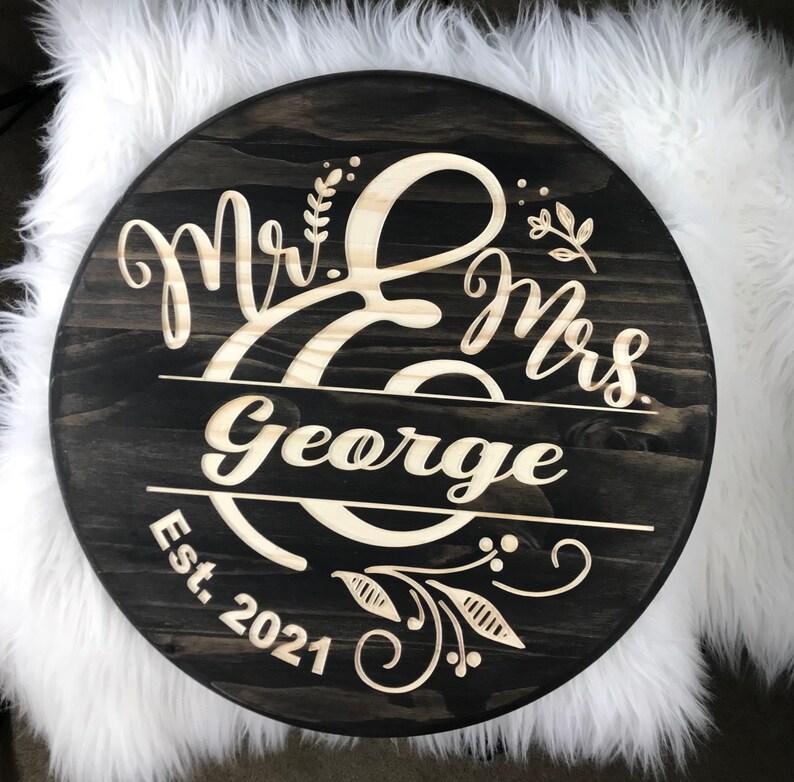 Personalized Mr. & Mrs. Welcome Sign, Home Sign, Porch Sign, Wood ...