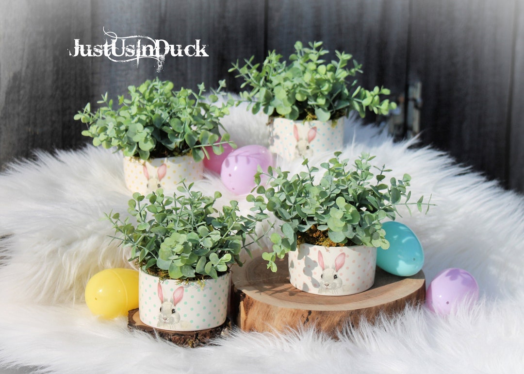 Easter Bunny Planter, Easter Tiered Tray Styling, Shabby Chic ...
