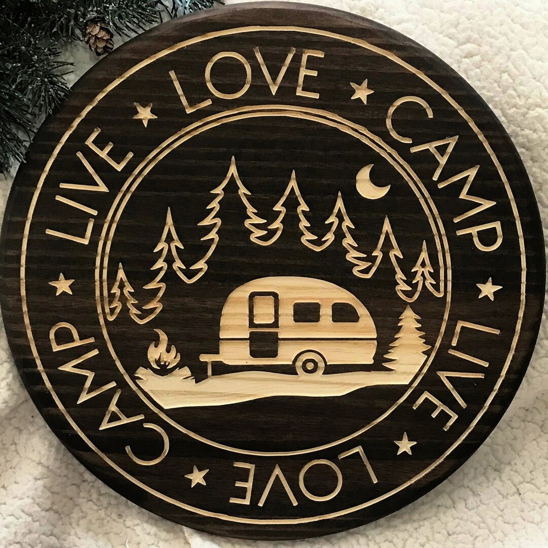 Personalized Camping Sign, Carved Wood Sign, RV Sign, Adventure, 12, 18 ...