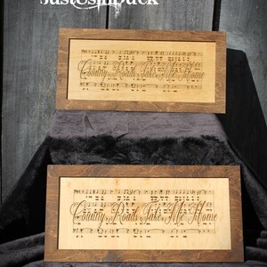 Small, Country Roads Song, Choice White or Stain, Layered Engraved Wood ...