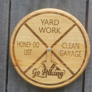 Personalized Chore Spinner Sign, Wood Sign, Spinning Wheel, Man Cave ...