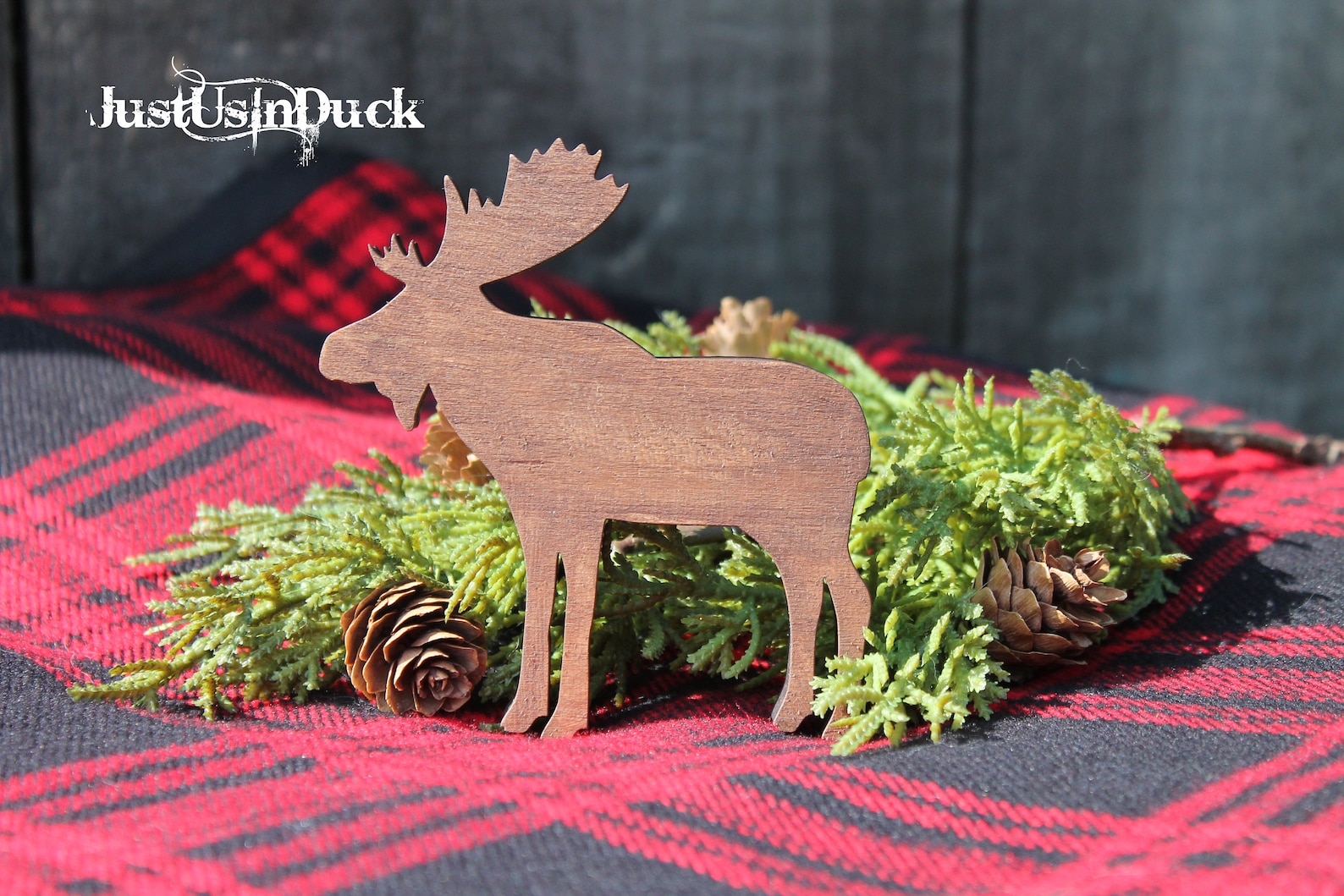 Wood Moose Cutout Rustic Wooden Moose Tiered Tray Styling - Etsy