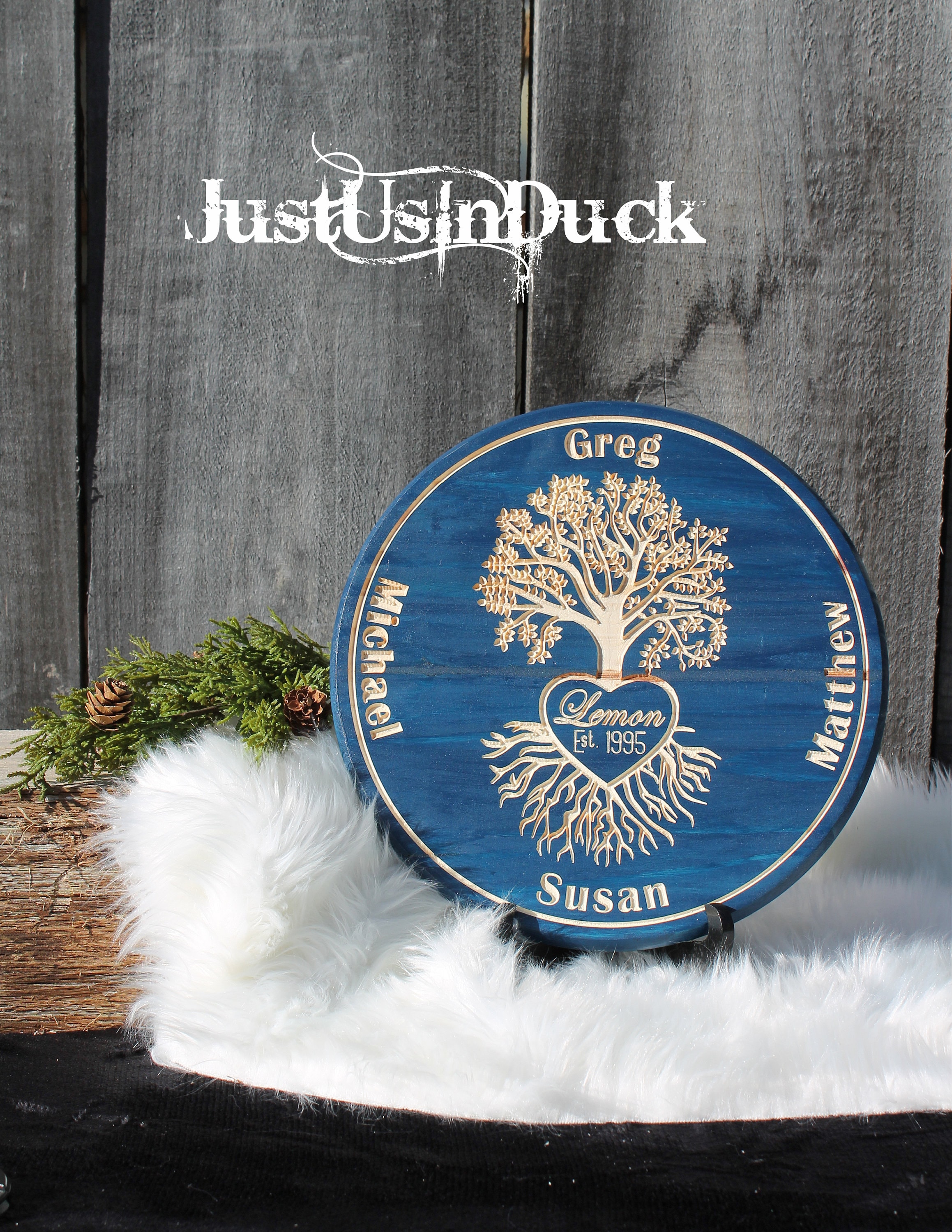 Personalized Family Tree Carved Wood Sign Est. sign Mother | Etsy