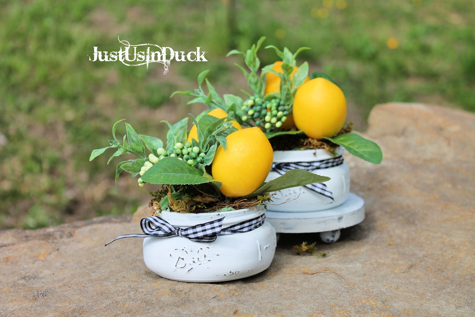 Set of Lemon Mason Jar Decor Lemon Tiered Tray Tiered Tray - Etsy