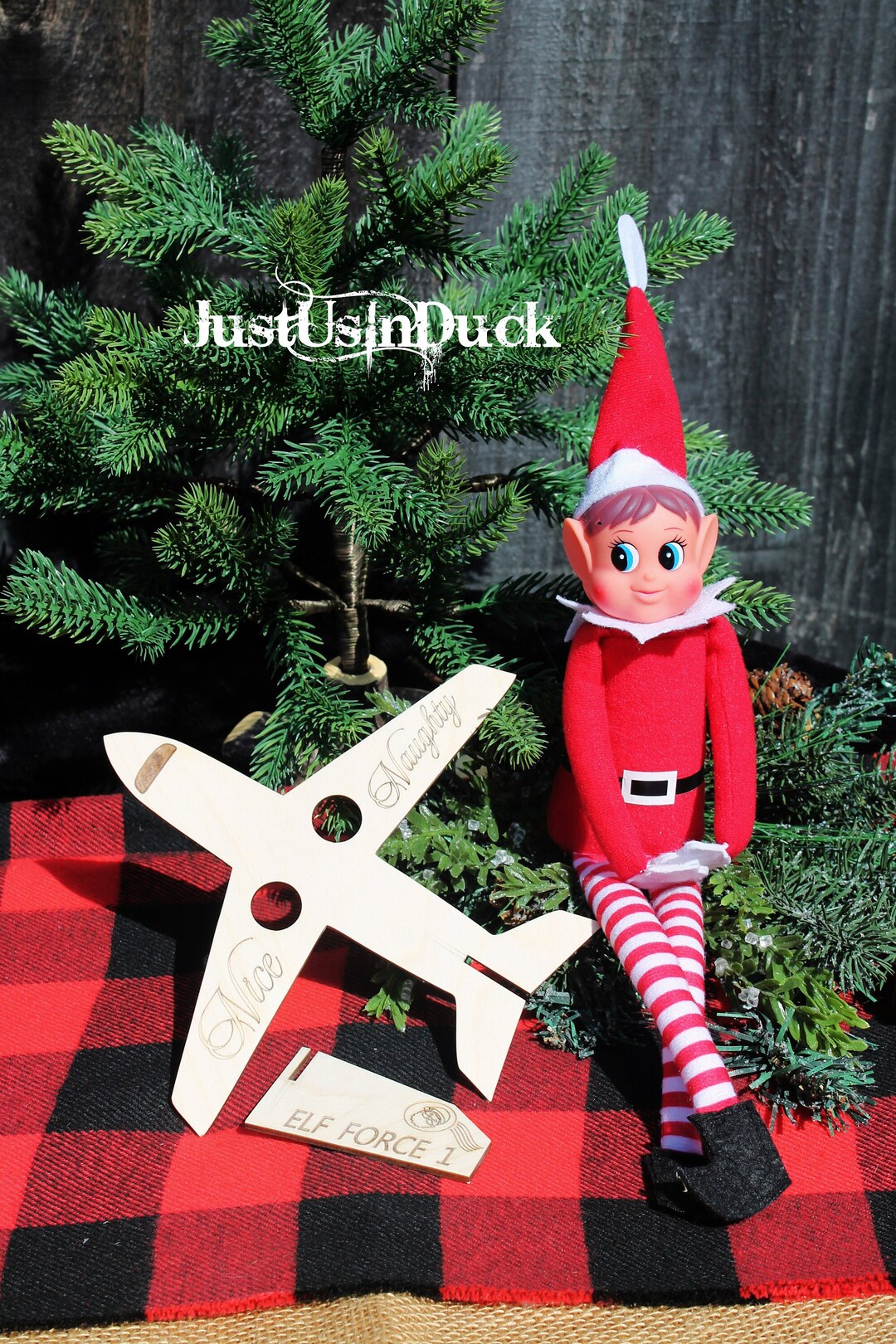 Christmas Elf Accessory Airplane With Naughty and Nice Report Cards ...