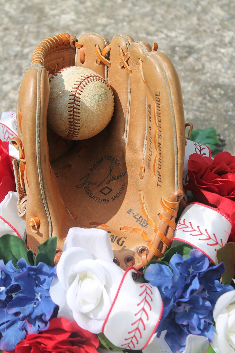 Baseball Cemetery Saddle, Tombstone Arrangement, American Patriotic ...