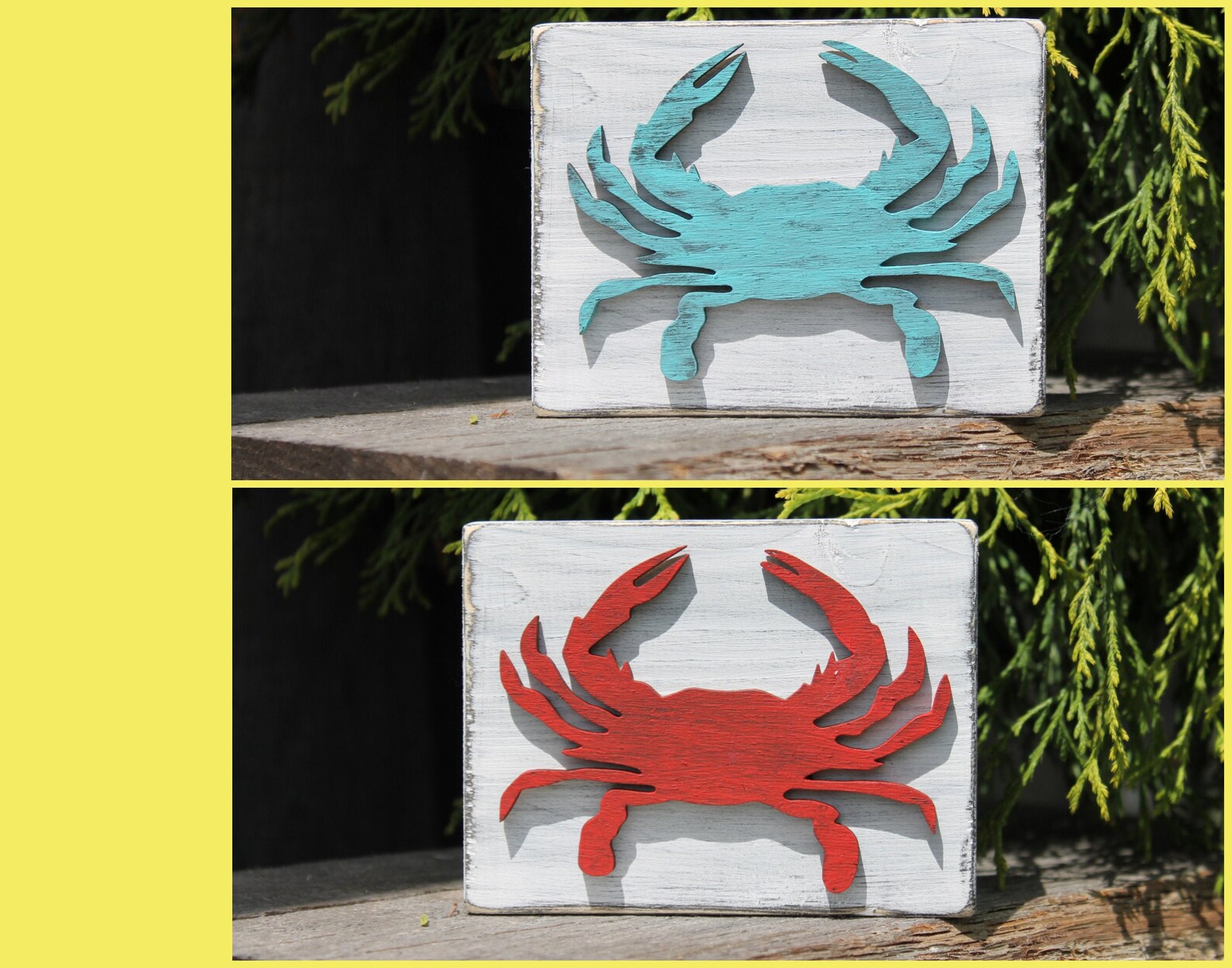 Choice Distressed 3d Crab Wood Sign, Blue Crab Sign, Tiered Tray Decor ...