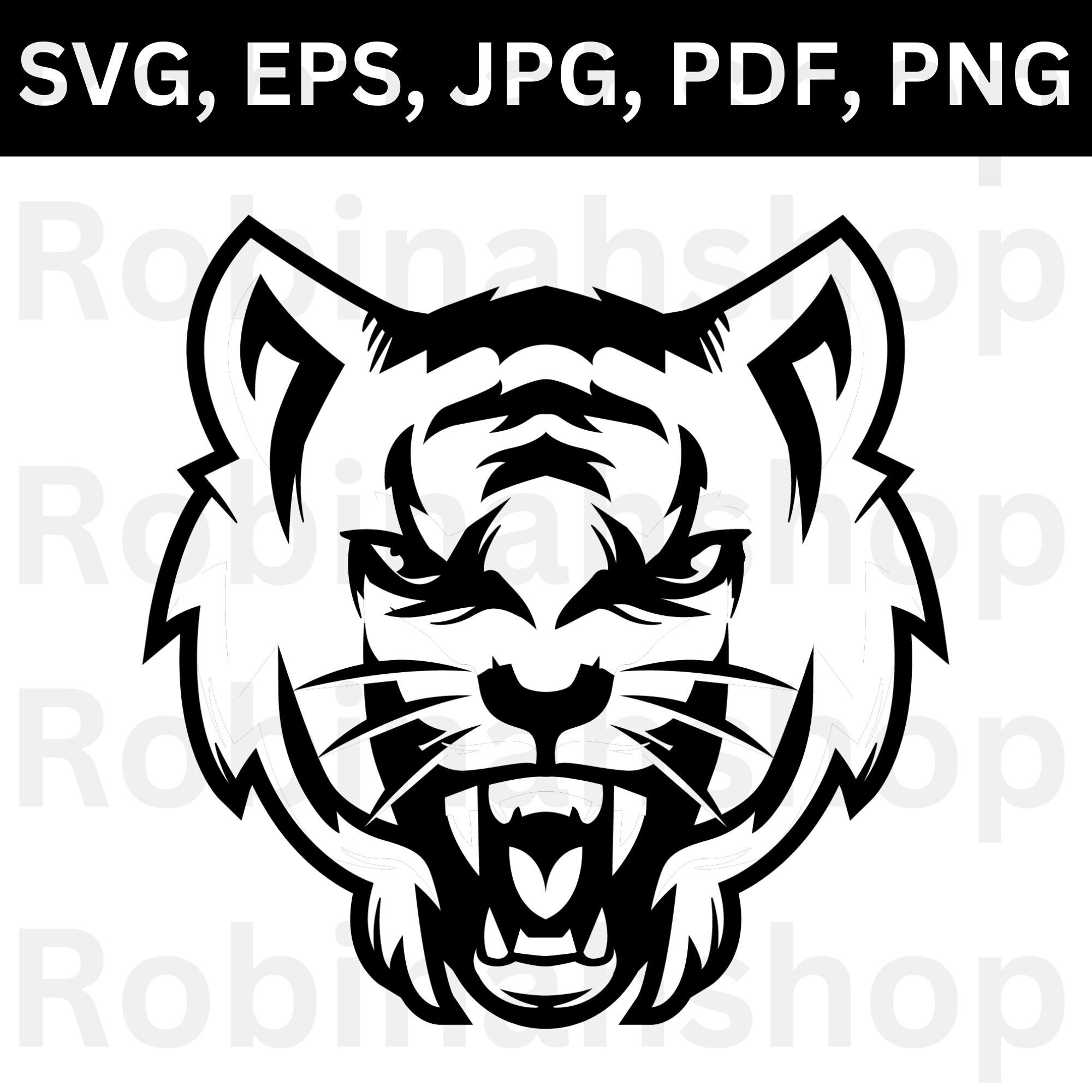 TIGER Head Svg Tiger Face Svg Png Jpg Eps Pdf Tiger Svg Files - Etsy Canada