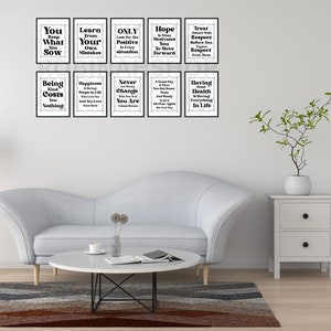 10 Printable Motivational Inspirational Positivity Wall Decor Wall Art ...