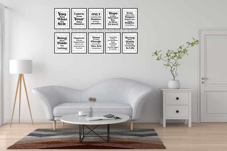 10 Printable Motivational Inspirational Positivity Wall Decor Wall Art ...