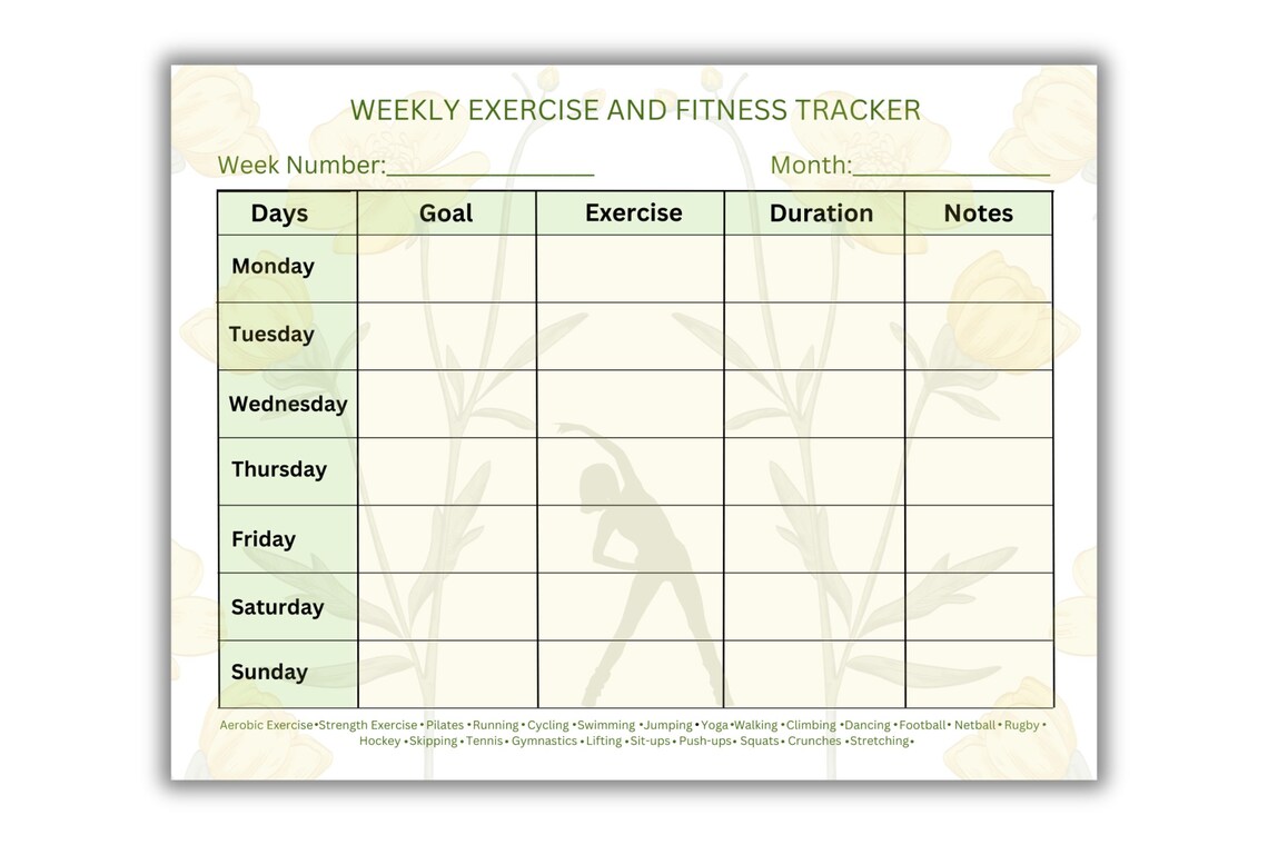 Bundle of 6 Life Hacks Trackers Habits Tracker Exercise & Fitness ...