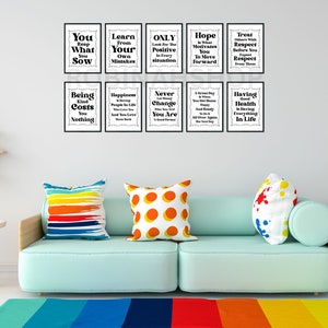 10 Printable Motivational Inspirational Positivity Wall Decor Wall Art ...