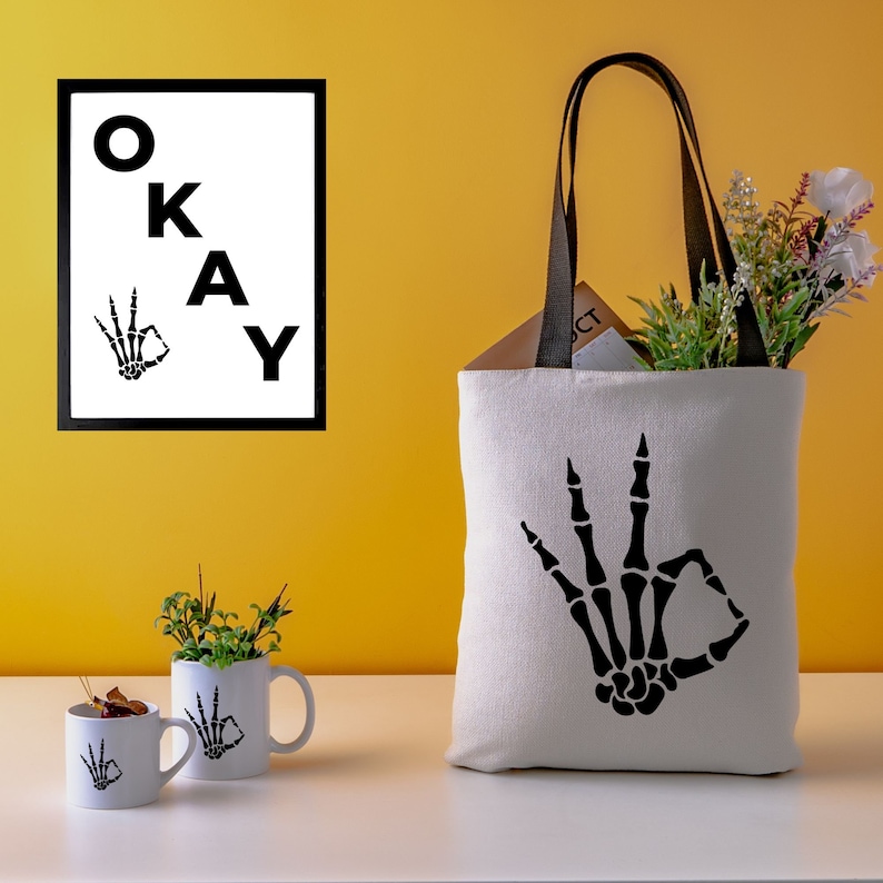 Okay Skeleton Hand Sign: DIY Cricut Silhouette Files (digital Download ...