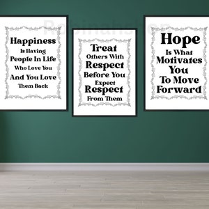 10 Printable Motivational Inspirational Positivity Wall Decor Wall Art ...