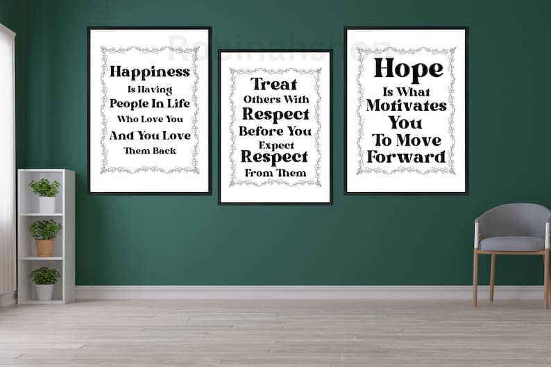 10 Printable Motivational Inspirational Positivity Wall Decor Wall Art ...