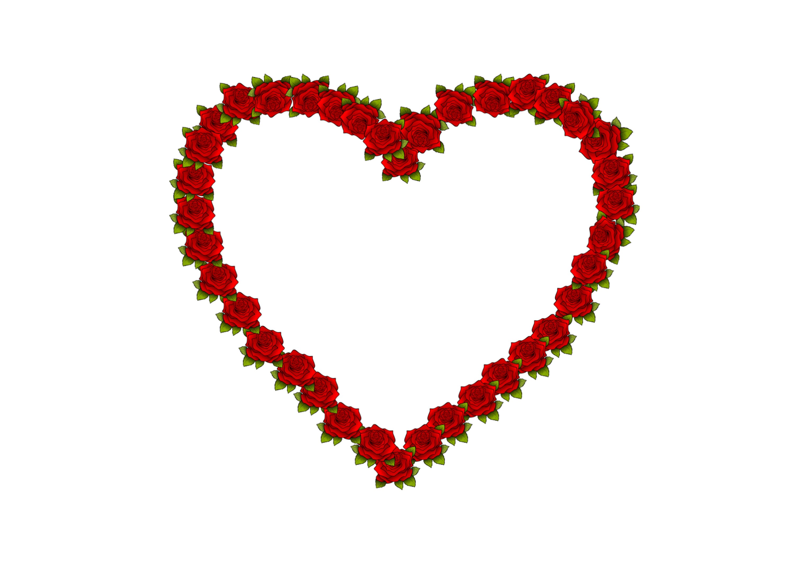 PRINTABLE Floral Heart Roses SVG Png Jpg Pdf Heart Flower Instant ...